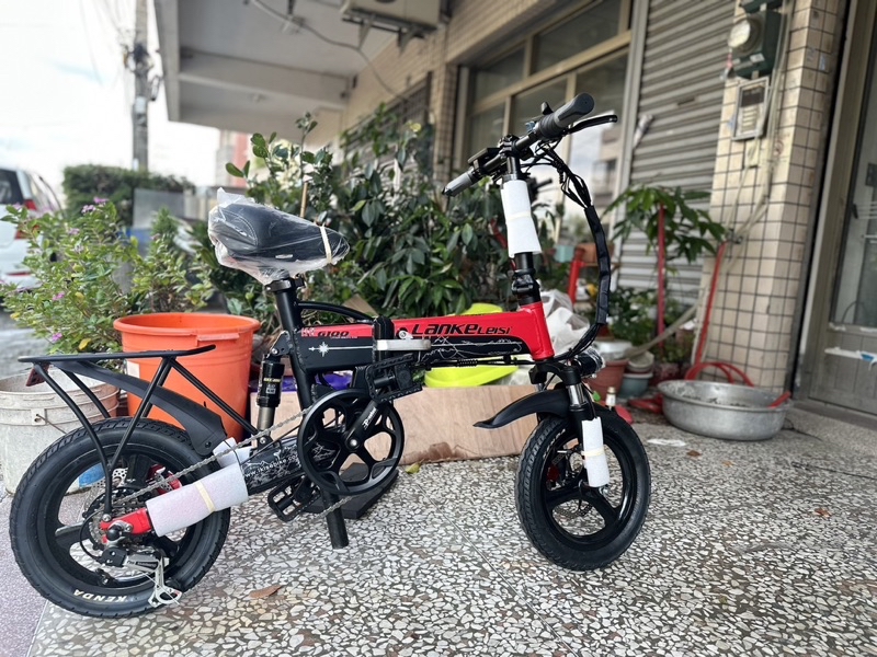 頂級日本款LANKeleisi G100折疊電動輔助腳踏車後貨架六檔變速頂級款方向燈電子喇叭輪胎14寸17公斤 | 蝦皮購物