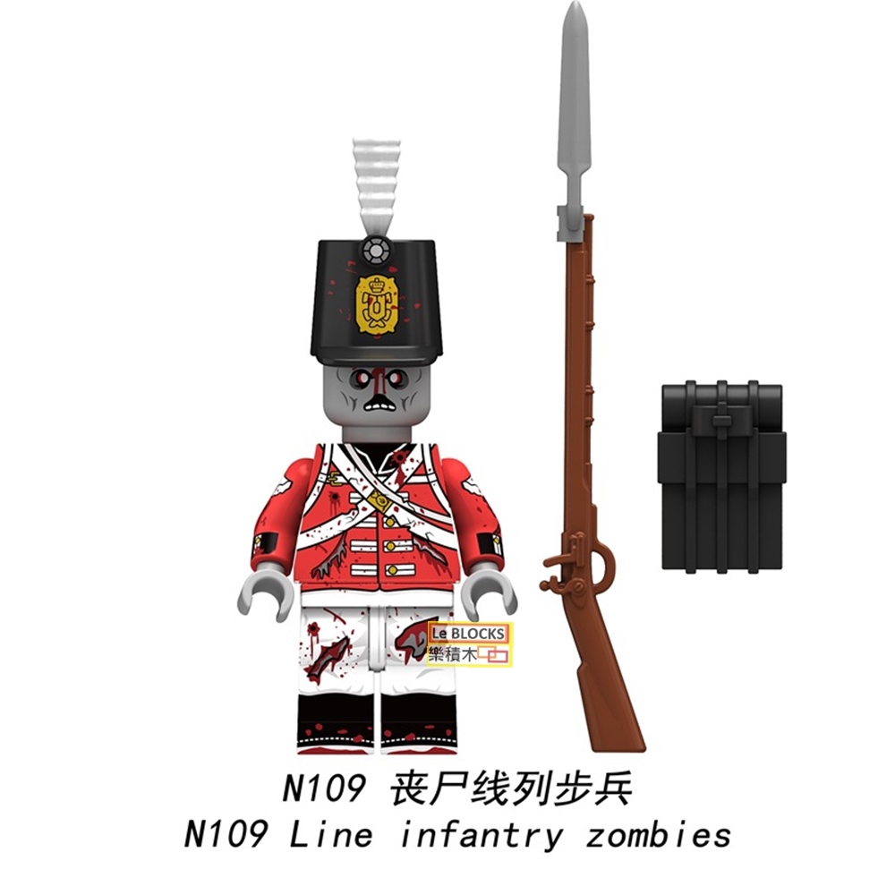 2892樂積木【當日出貨】第三方 喪屍系列 線列步兵 德軍 搶匪 法官 法官 咖啡店員非樂高LEGO相容N109- | 蝦皮購物