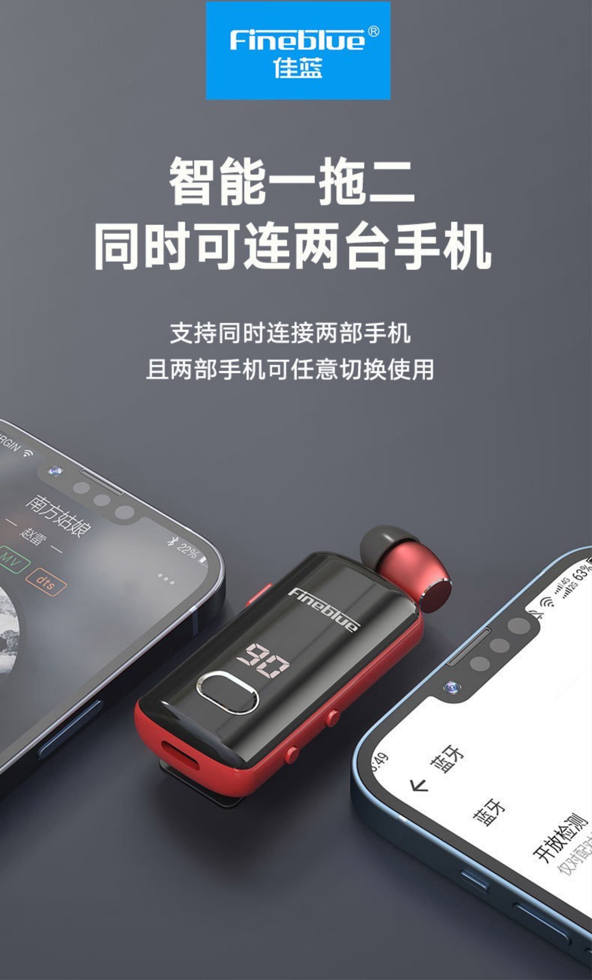 現貨 HANG W6B 藍芽耳機 無線藍芽耳機 F580 可接聽電話 耳機一拖二領夾式 藍芽耳機 支持apTx音頻解碼 | 蝦皮購物