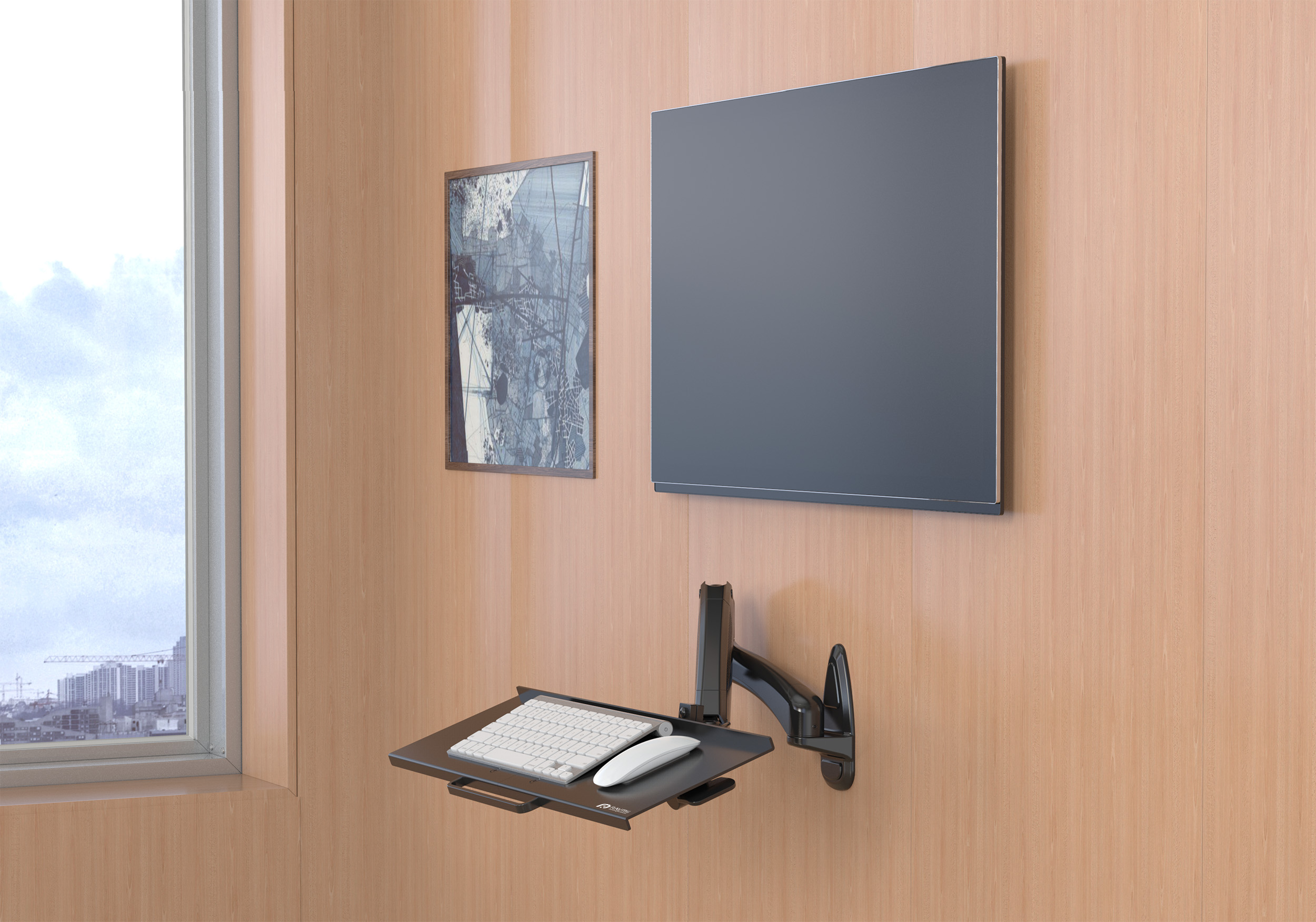 【瑞米 Raymii】 VDA-10 壁掛氣壓式鍵盤托架 鍵盤架 鍵盤托盤 | 蝦皮購物