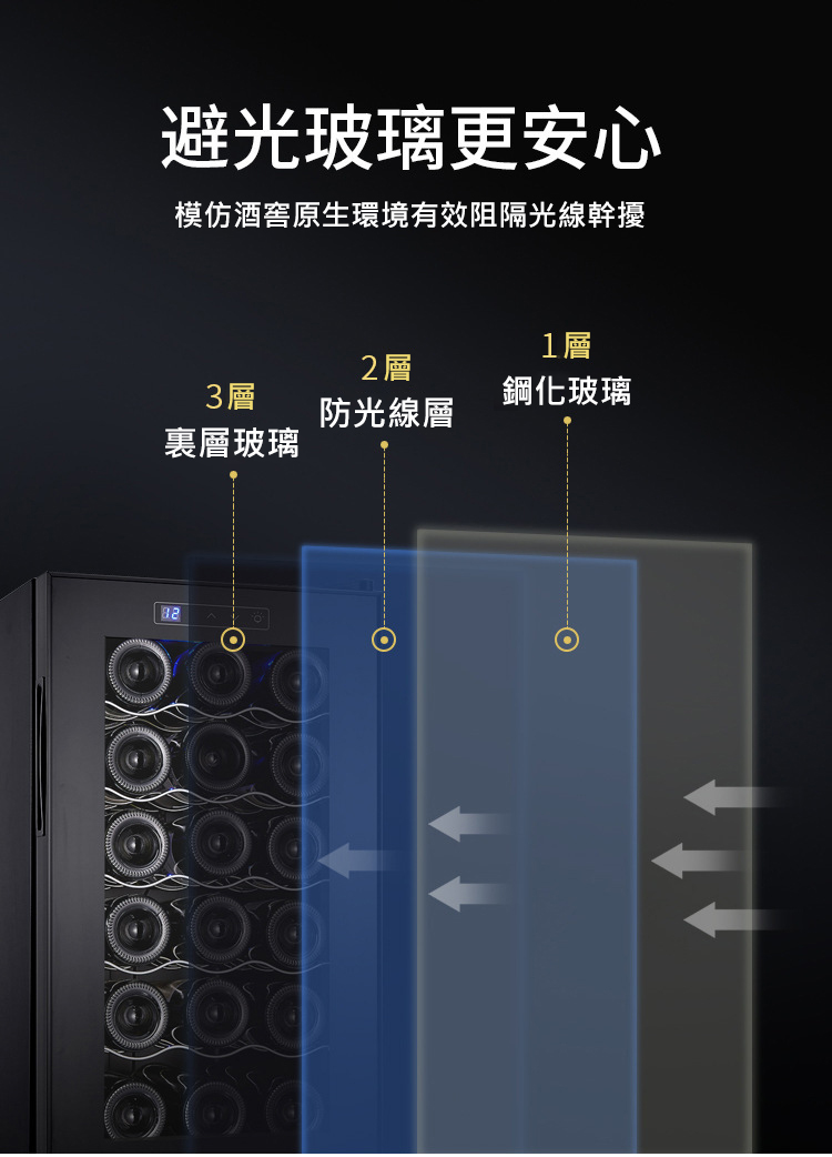 LEZUN/樂尊 佩捷爾JC-46AW紅酒櫃恆溫酒櫃小型風冷冷藏恆溫櫃半導體紅酒冰箱 | 蝦皮購物