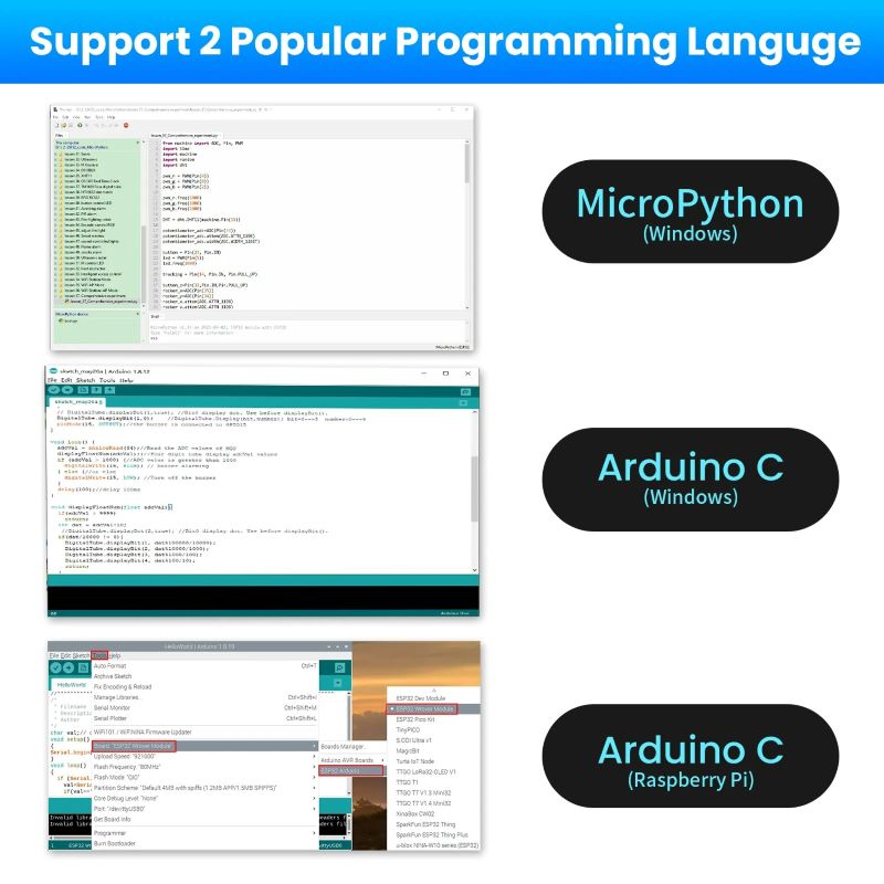 雙十買十送一 教育套件 ESP32專用37件感測套件 MicroPython Arduino 開學套件 附教學 基礎套件 | 蝦皮購物