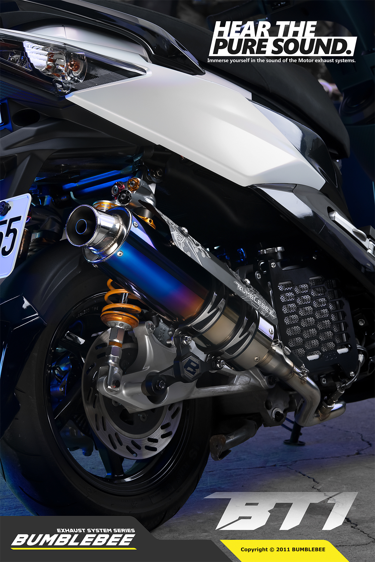 【黃蜂 BUMBLEBEE】BT1 藍鈦砲管 曼巴 JETSL KRV 勁戰 DRG force 可監理站變更 | 蝦皮購物