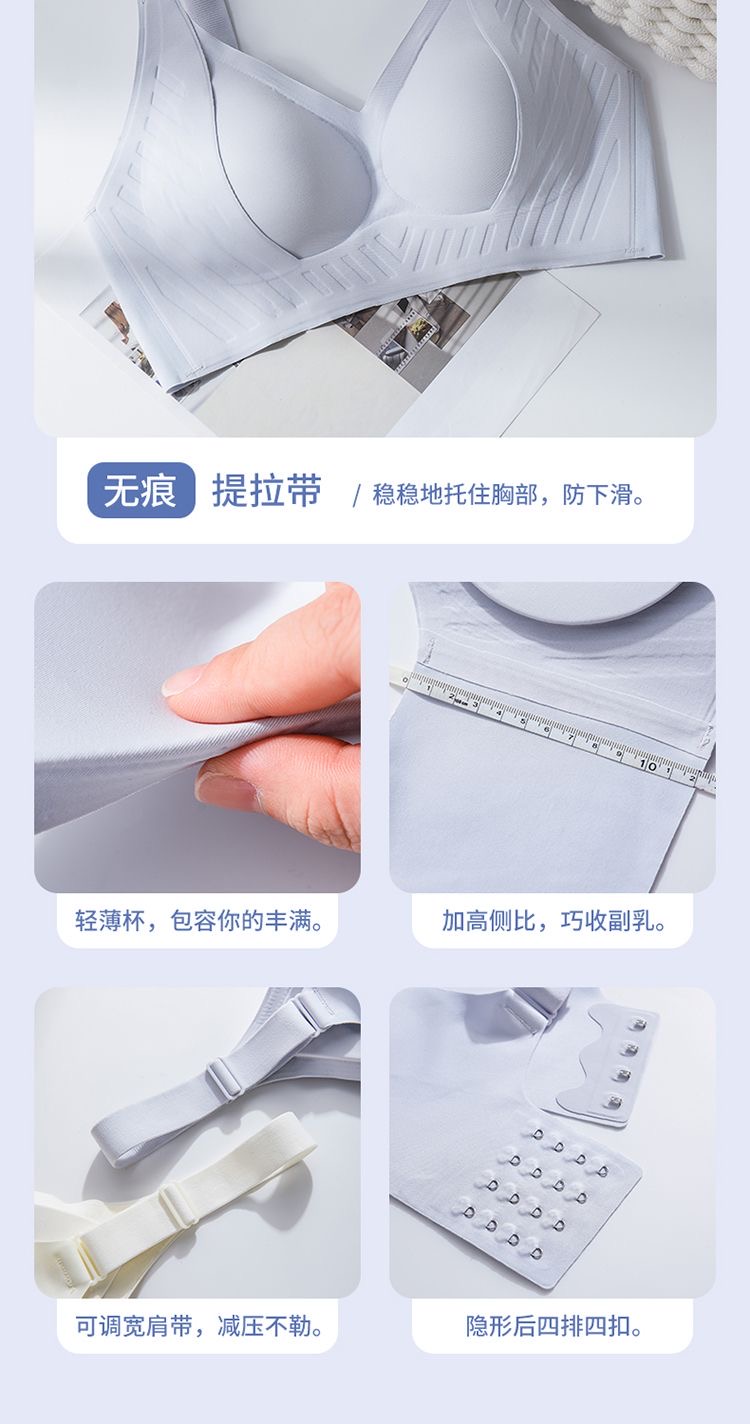 台灣出貨 無痕提拉大尺碼 超大碼M-6XL BCDE杯 內衣女聚攏防下垂胸罩調整型文胸無鋼圈薄款 大胸顯小 | 蝦皮購物