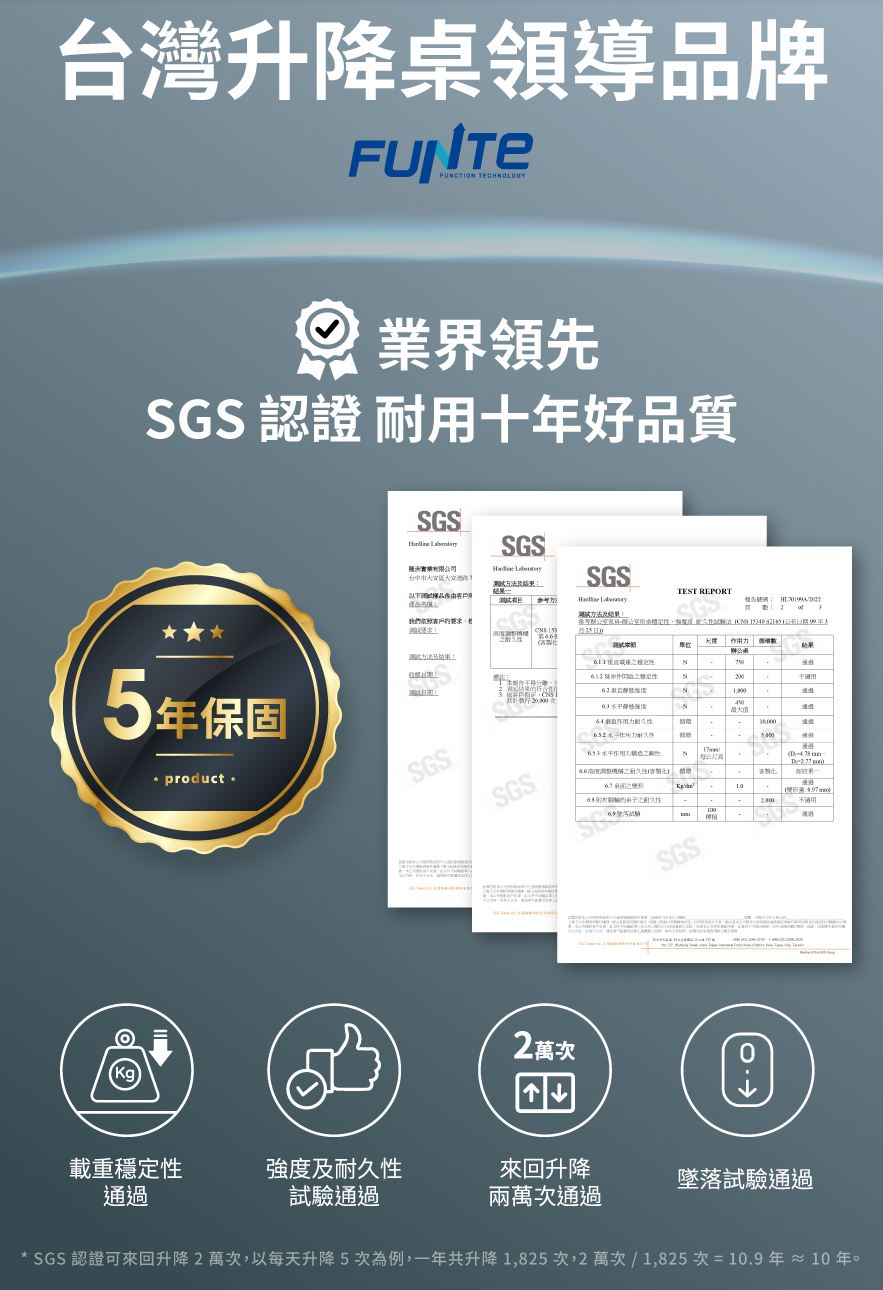 【耀偉】FUNTE Prime 電動升降桌(三節式)-面板3.0- 120X60cm人體工學書桌/辦公桌/書桌/電腦桌 | 蝦皮購物