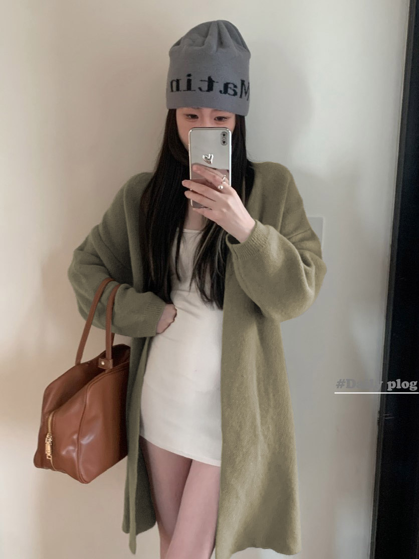 【梨卡】隔日到貨 女裝 綿羊絨 外套 針織外套 冬天外套 秋冬外套 女外套 長版外套 保暖外套 DR367【現貨24H】 | 蝦皮購物