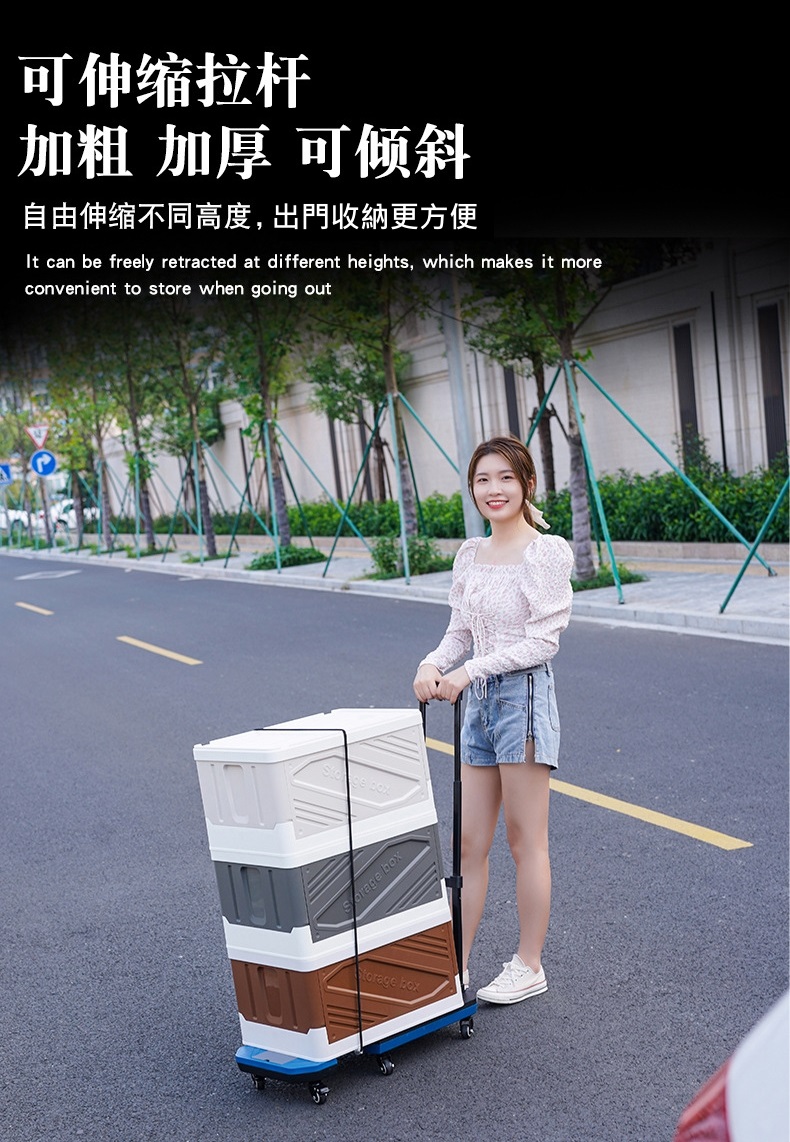 【BALF 琦晟】台灣現貨 伸縮摺疊平板車 耐重150公斤 輕便手拉車 台車 手推車 烏龜車 K6703 | 蝦皮購物