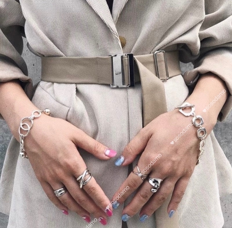 【銀色24H出貨】出口日本 S925純銀 原宿復古clane風 交叉線立體開口戒指 日牌飾品 配飾 銀 | 蝦皮購物