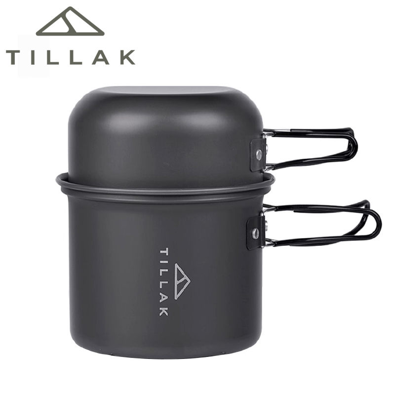 TILLAK野營炊具兩件組 】露營鍋具 露營鍋 鍋具組 登山鍋具 野營鍋具 蒸格 露營鍋具組 野炊鍋具 TILLAK | 蝦皮購物
