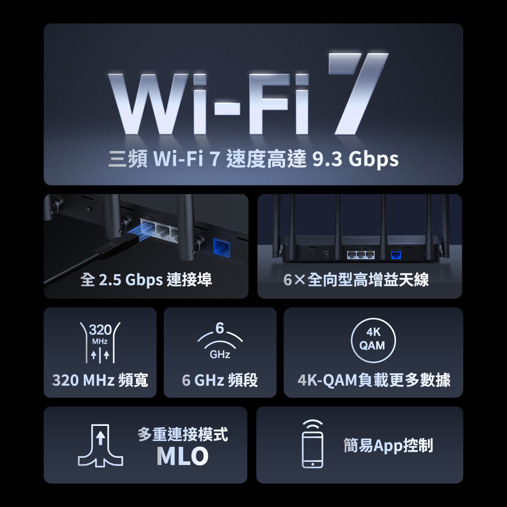 【TN STAR】Mercusys水星網路 MR47BE BE9300 Gigabit 三頻 Wi-Fi 7 路由器 | 蝦皮購物