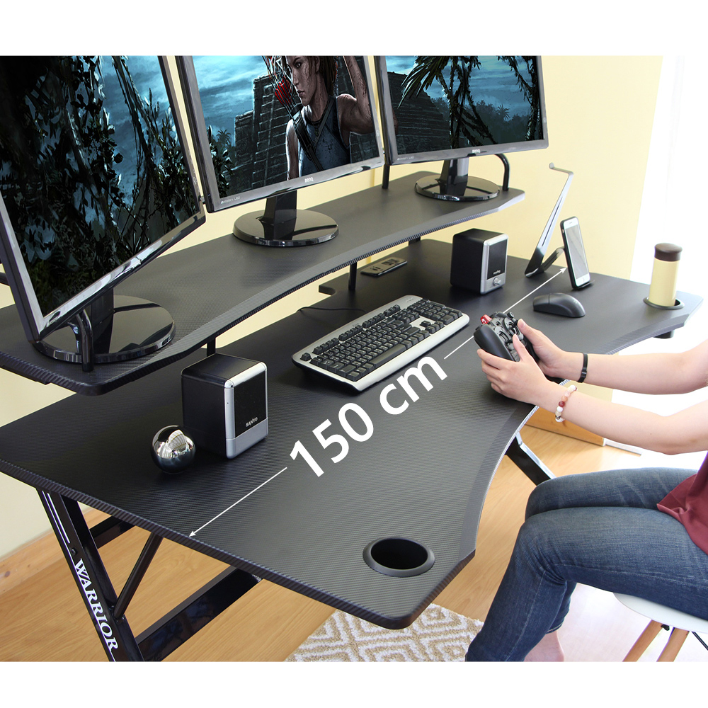 RICHOME 福利品 PC-310 WARRIOR旗艦款 電競桌 贈主機架 辦公桌 工作桌 電腦桌 USB孔 螢幕架 | 蝦皮購物