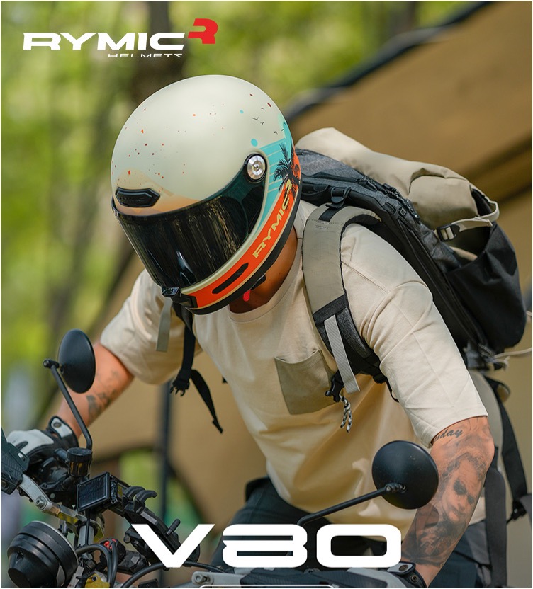 全罩式安全帽 RYMIC V80 復古多色 雙D釦 拆洗內裡 耳機槽 安全帽 DOT/ECE認證 | 蝦皮購物