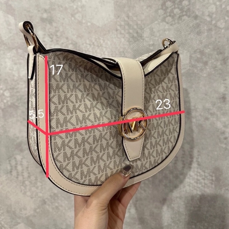 【New START精品服飾-員林】現貨 Michael Kors MK Gabby 圓圈金扣 馬鞍包 斜背包 母親節 | 蝦皮購物