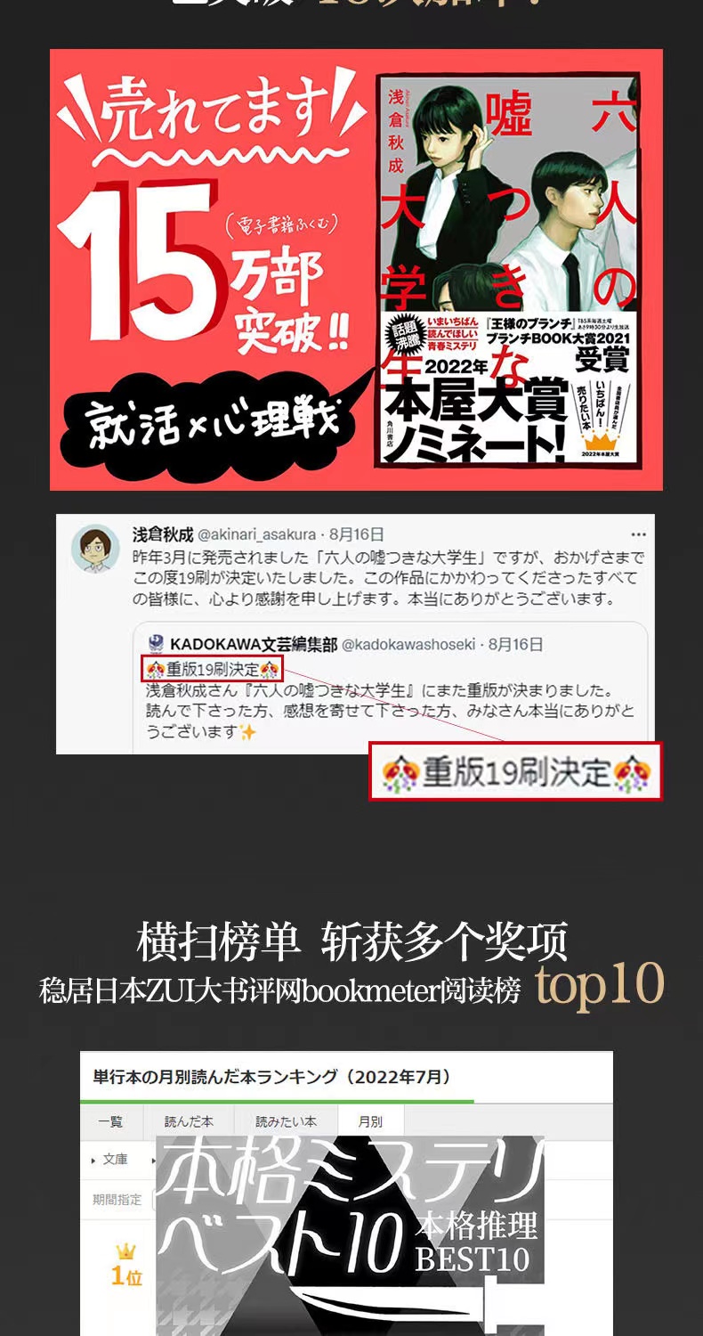 正版有貨＆六個說謊的大學生（伊坂幸太郎年度ZUI喜歡的推理小說！經典書籍 | 蝦皮購物