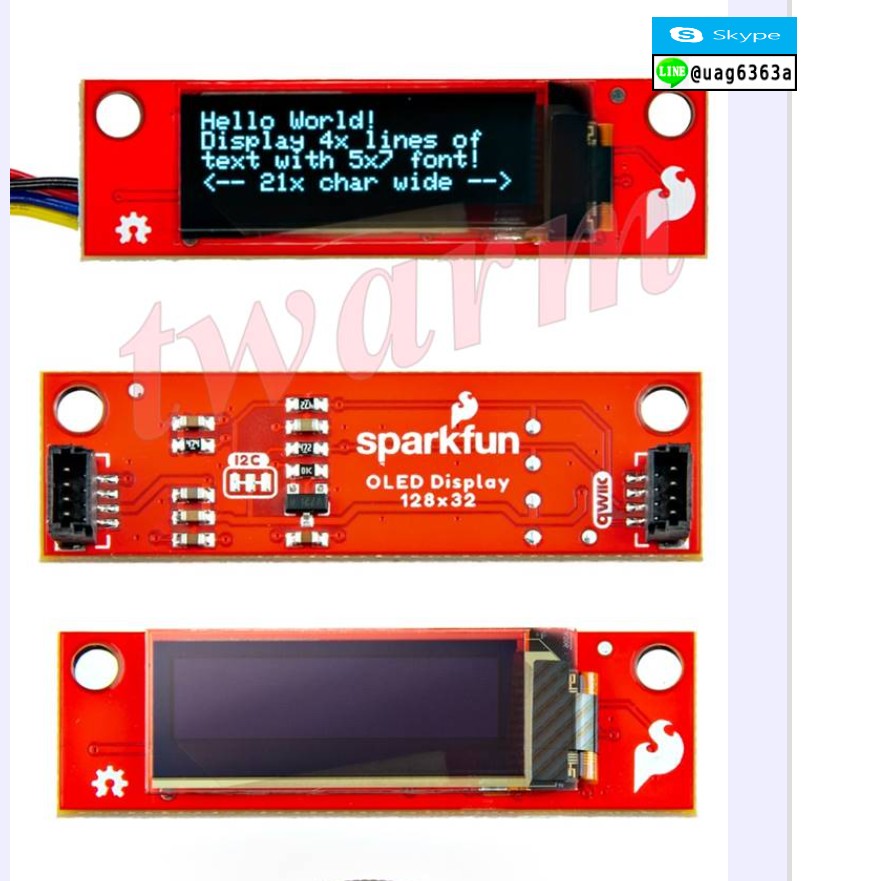 Sparkfun原廠 Qwiic Oled Display 顯示屏 091 In 128x32 蝦皮購物 