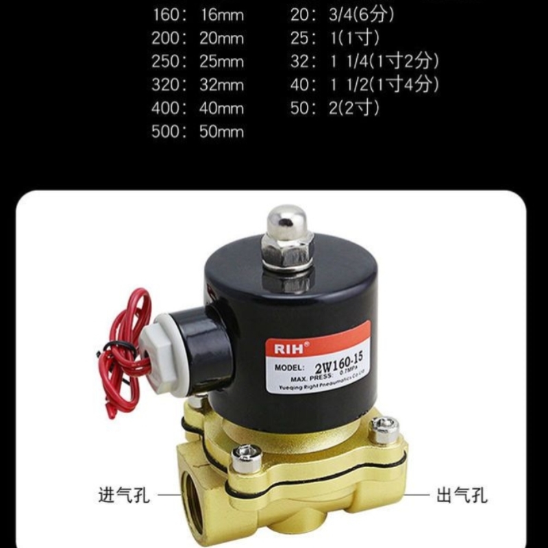 HYH【免運】 電磁閥水閥DN15 220V 24VDN25常閉氣閥控制閥4分6分1寸水管電子閥 | 蝦皮購物