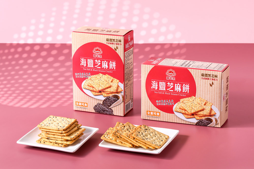 【喜年來】海鹽芝麻餅分享包 144g （72g×2包入）│純素食│官方旗艦店 | 蝦皮購物