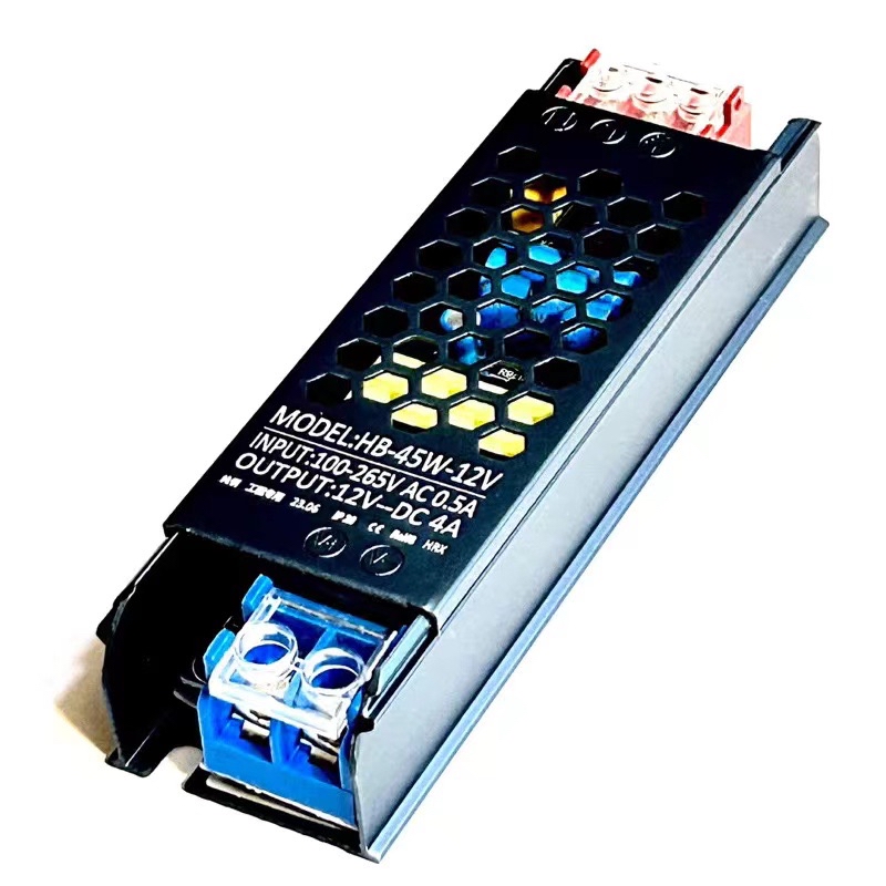 迷你型LED電源供應器LED條燈線型燈窄小空間專用靜音電源12/24V 45瓦／60瓦／100瓦／200瓦開關電源變壓器 | 蝦皮購物