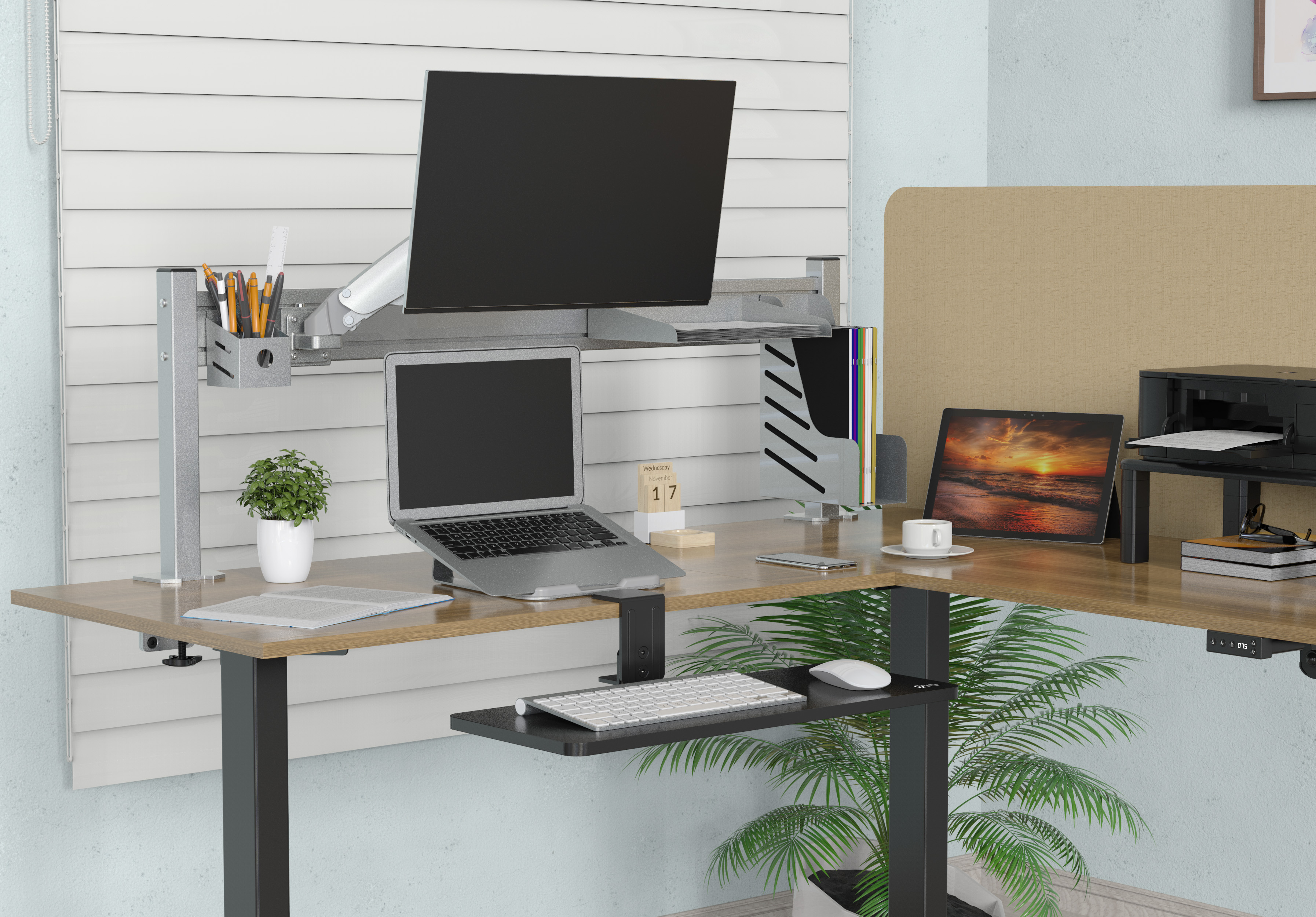 【瑞米 Raymii】 VDA-9 夾桌式旋轉鍵盤托架 鍵盤收納架 升降桌托架 鍵盤收納 可拆卸夾式鍵盤托架 | 蝦皮購物