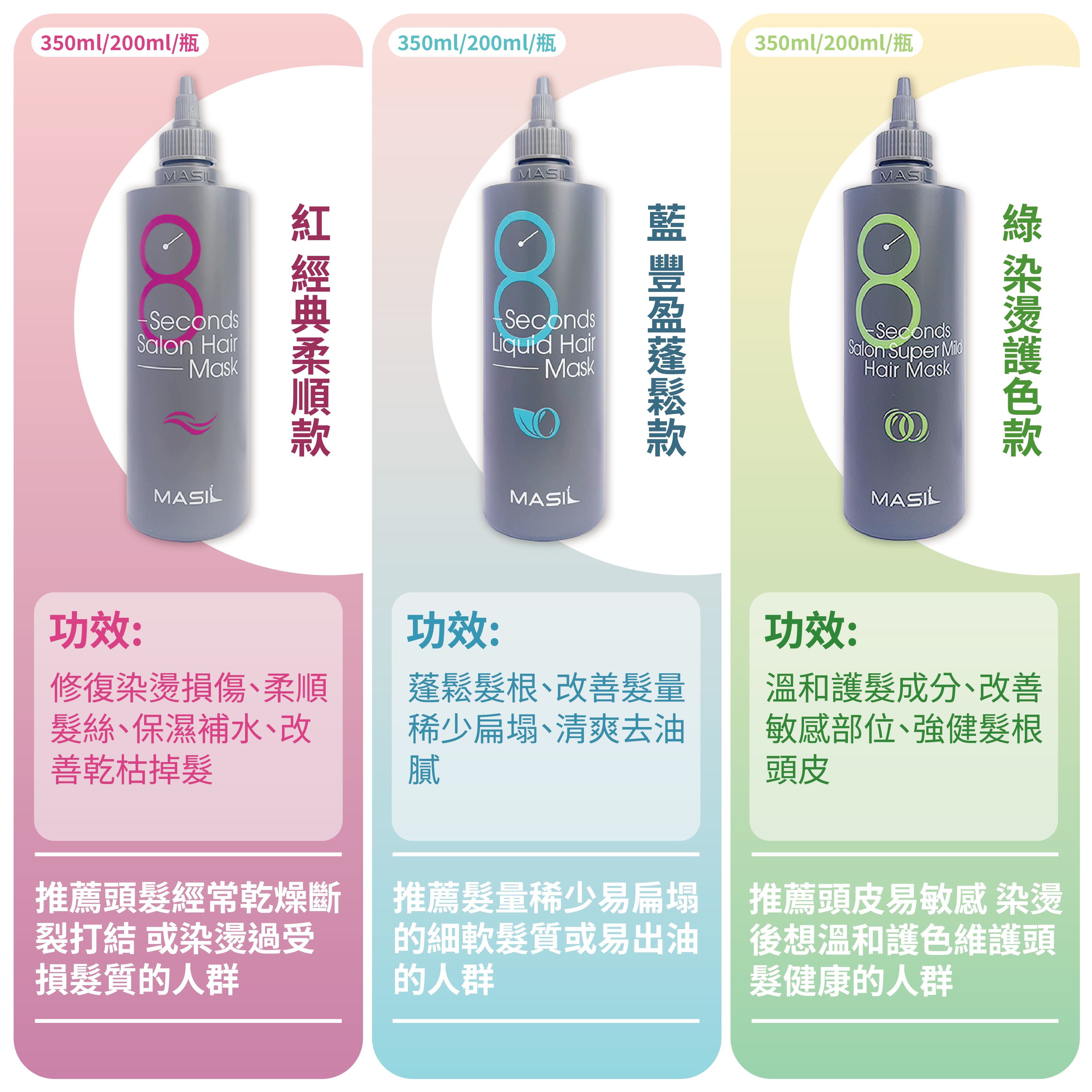 【11_ST】韓國Masil 8 便攜式8秒沙龍護髮膜 全尺寸 全系列 | 蝦皮購物