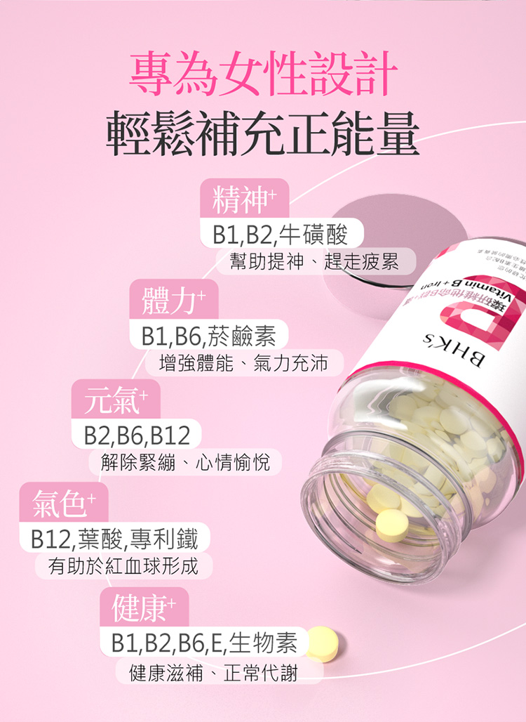 BHK's 元氣活力組 維他命C500錠(90粒/瓶)+維他命B群+鐵錠(60粒/瓶) 官方旗艦店 | 蝦皮購物
