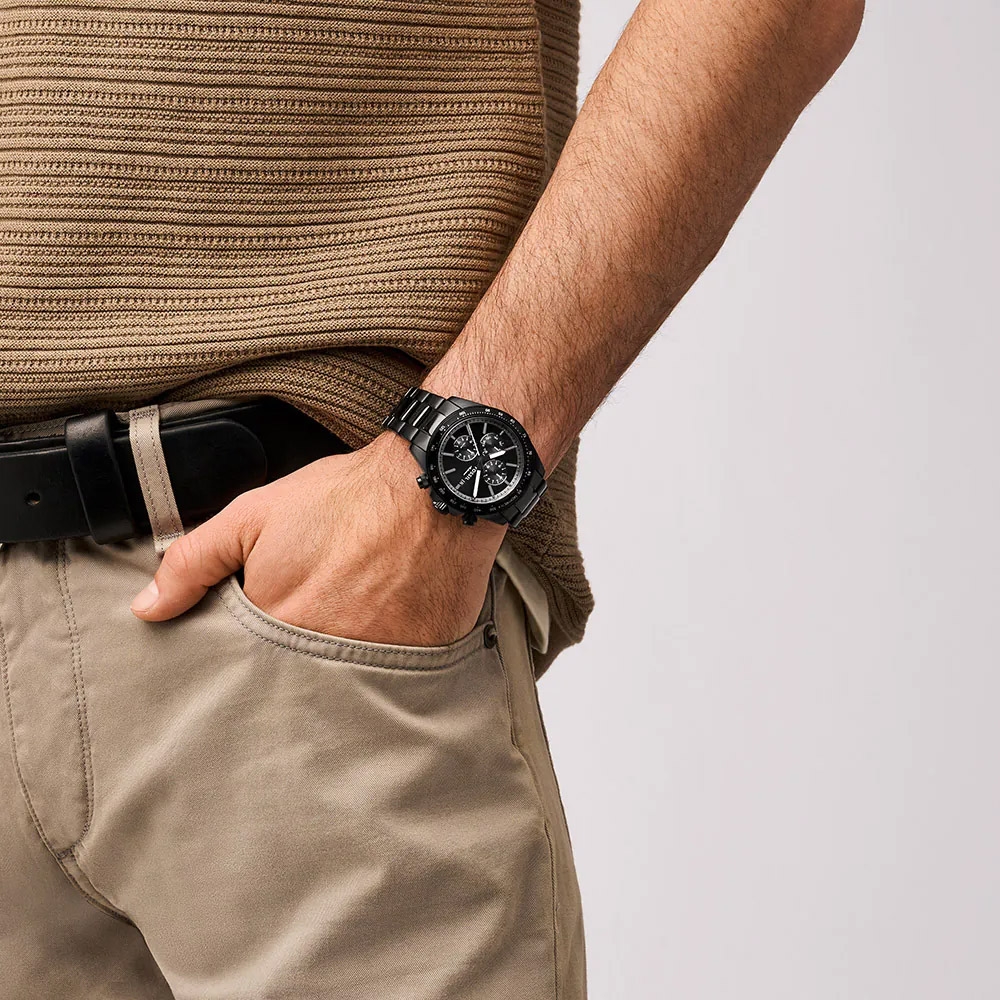 FOSSIL Autocross 三眼計時多功能手錶 黑 42MM (BQ2875) | 蝦皮購物