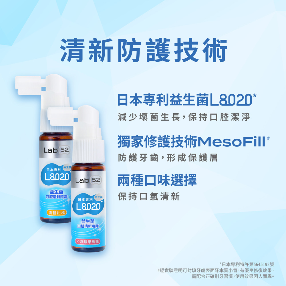 【Lab52齒妍堂】L8020益生菌口腔清新噴霧20mL(沁涼蘋果烏龍/清新柑橘)｜清新口氣 強健牙齦 日本專利 | 蝦皮購物