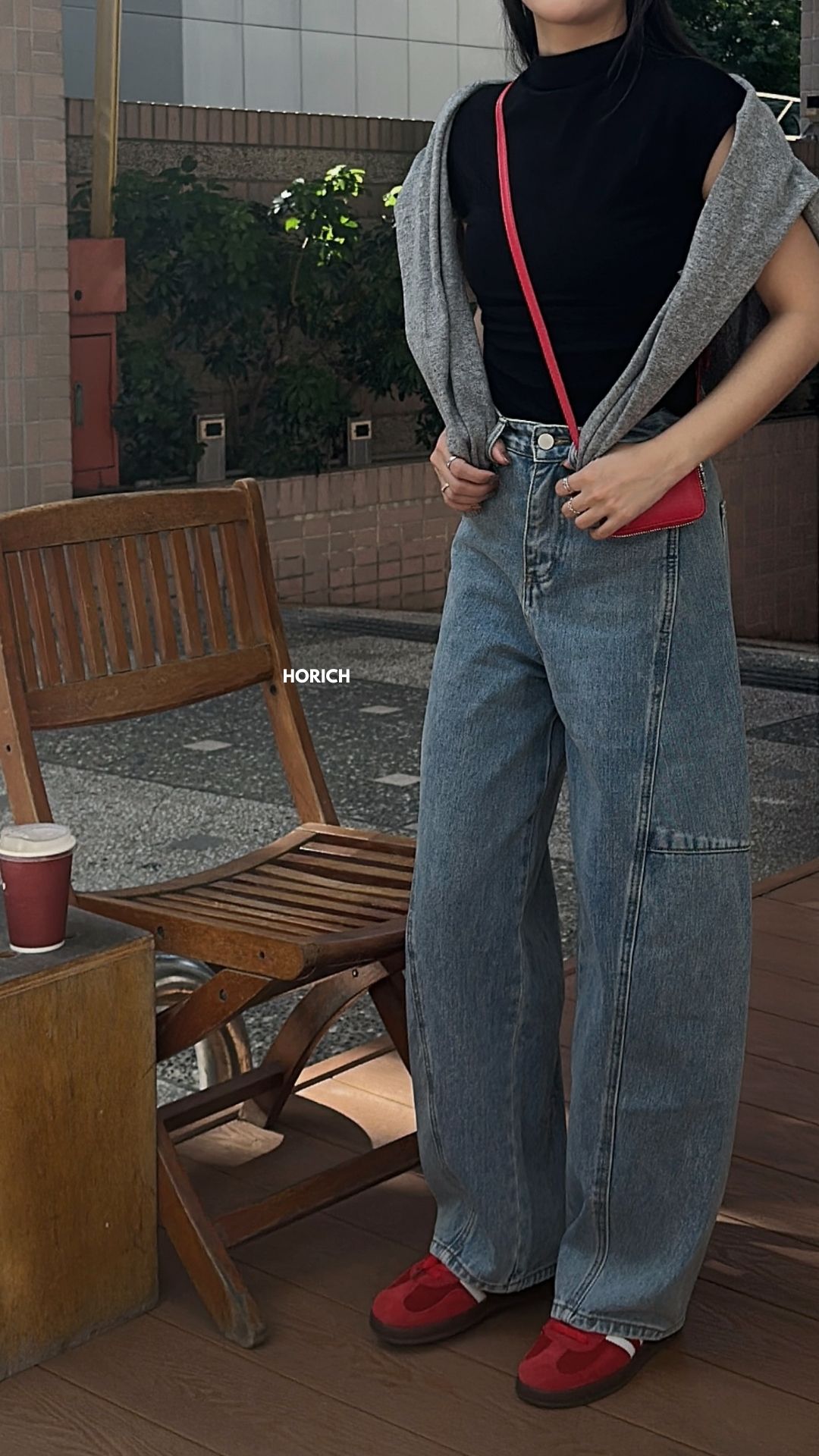 【𝐇𝐨𝐫𝐢𝐜𝐡】10381-牛仔寬鬆繭型褲(2色)S-XL 闊腿褲 落地褲 寬褲 牛仔褲 繭型褲 牛仔寬褲 梨形推薦 | 蝦皮購物
