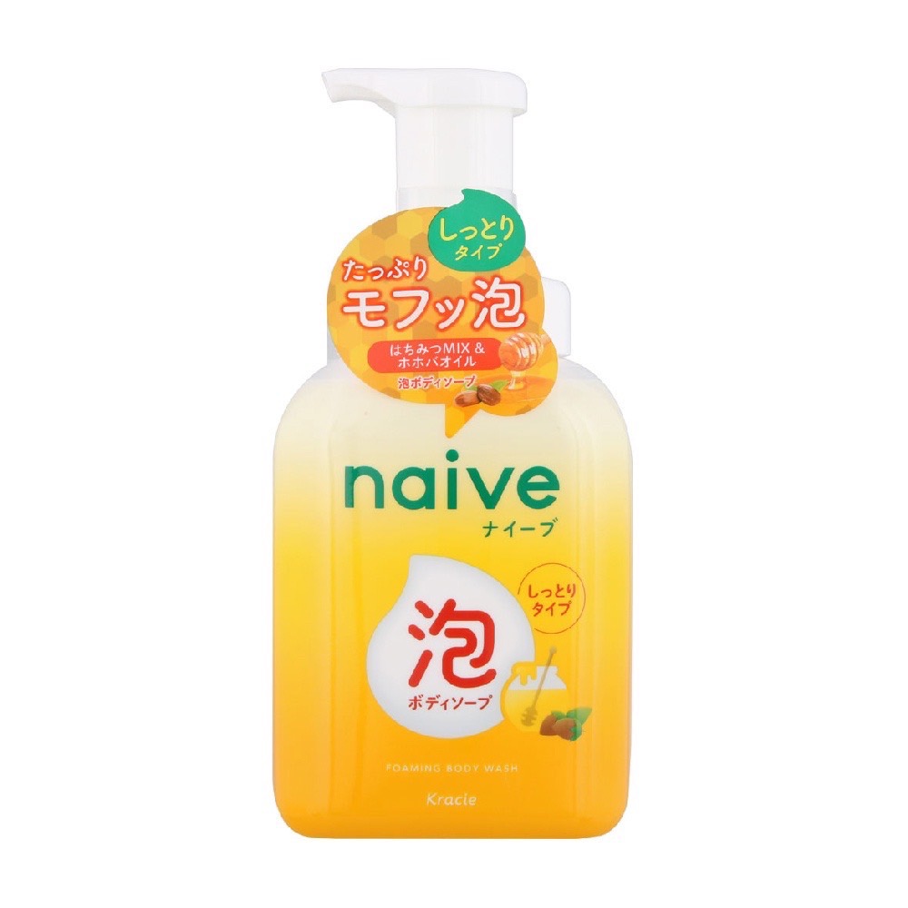 【泡泡沐浴乳】現貨免運Kracie naive 娜艾菩 沐浴乳 /純淨沐浴 泡泡慕斯 清甜蜜香 罐裝 500ml | 蝦皮購物