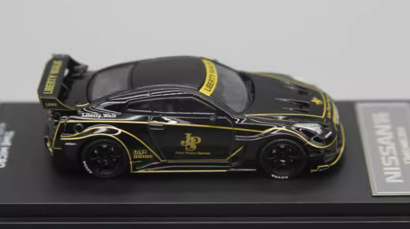 TimeMicro 1:64 Nissan GT-R R35 JPS 黑/金 附人偶 | 蝦皮購物