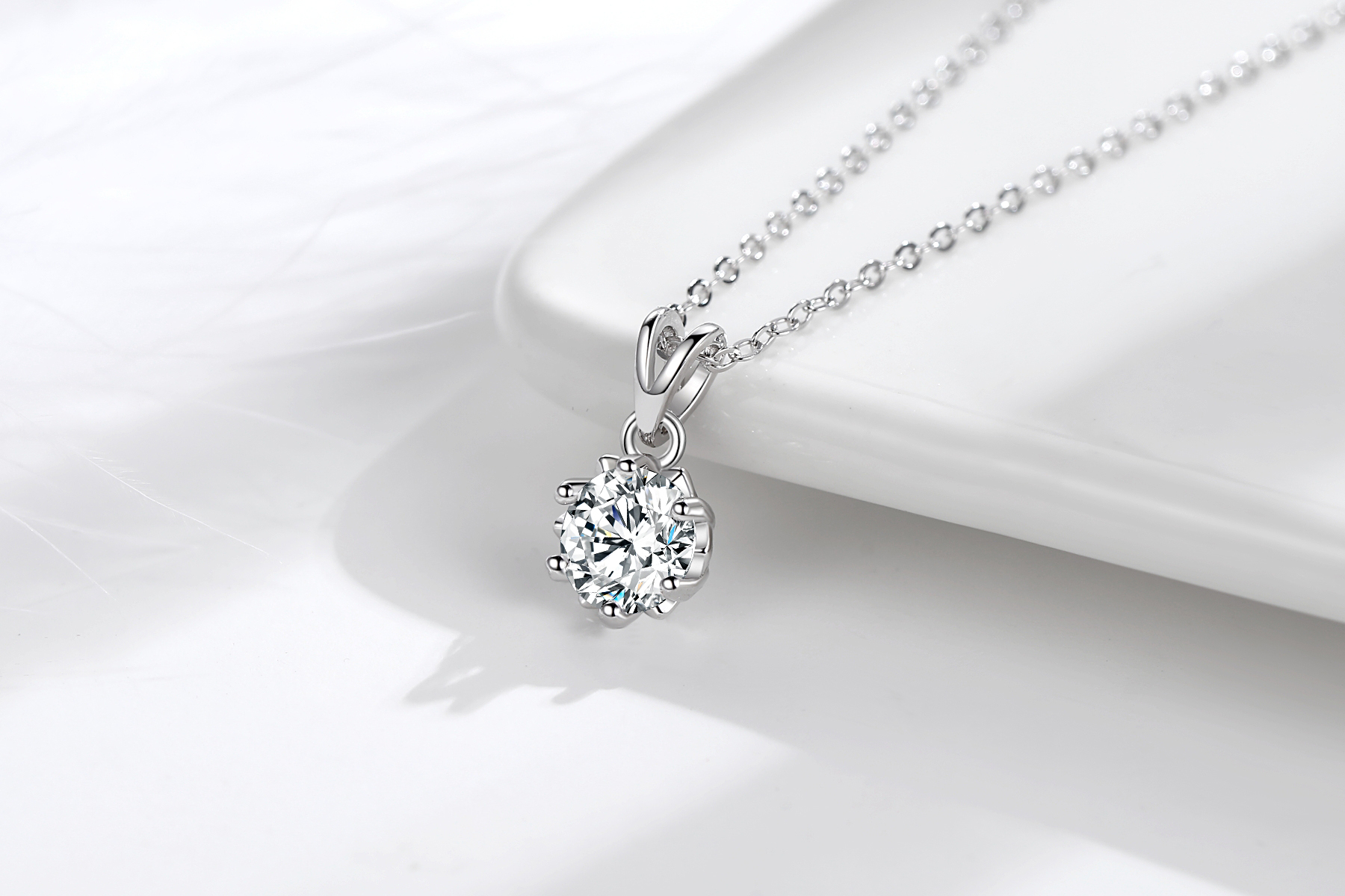 【KAWA】台灣現貨 S925純銀項鍊 銀鏈 項鏈 防過敏 鎖骨鏈 銀飾 鑽石項鍊 女生銀鏈 女友禮物 510禮物 | 蝦皮購物