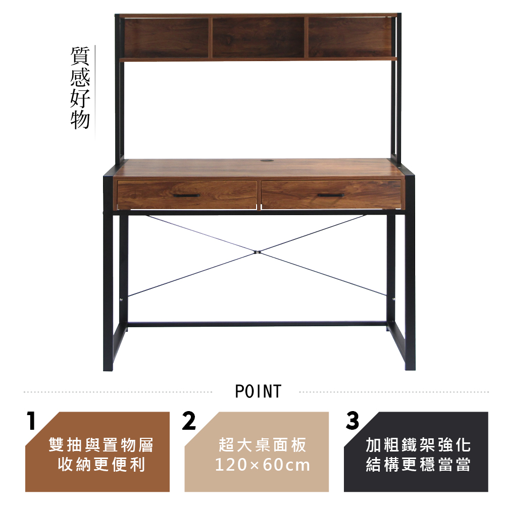 RICHOME 福利品 DE-261 柯林頓雙抽書桌 辦公桌 電腦桌 主管桌 職員桌 書桌 會議桌 化妝桌 | 蝦皮購物