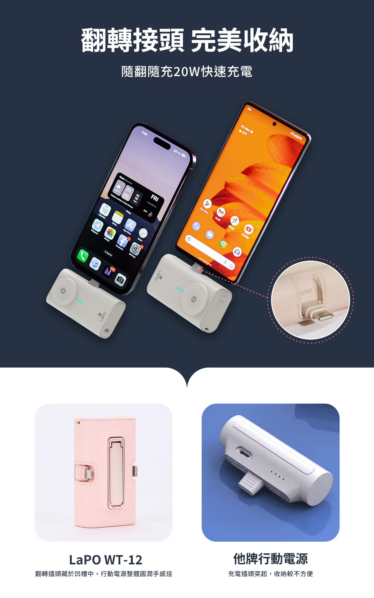 現貨快速出貨.ᐟ LaPO全功能快充版口袋行動電源 TypeC+Lightning+AppleWatech原廠授權販售 | 蝦皮購物