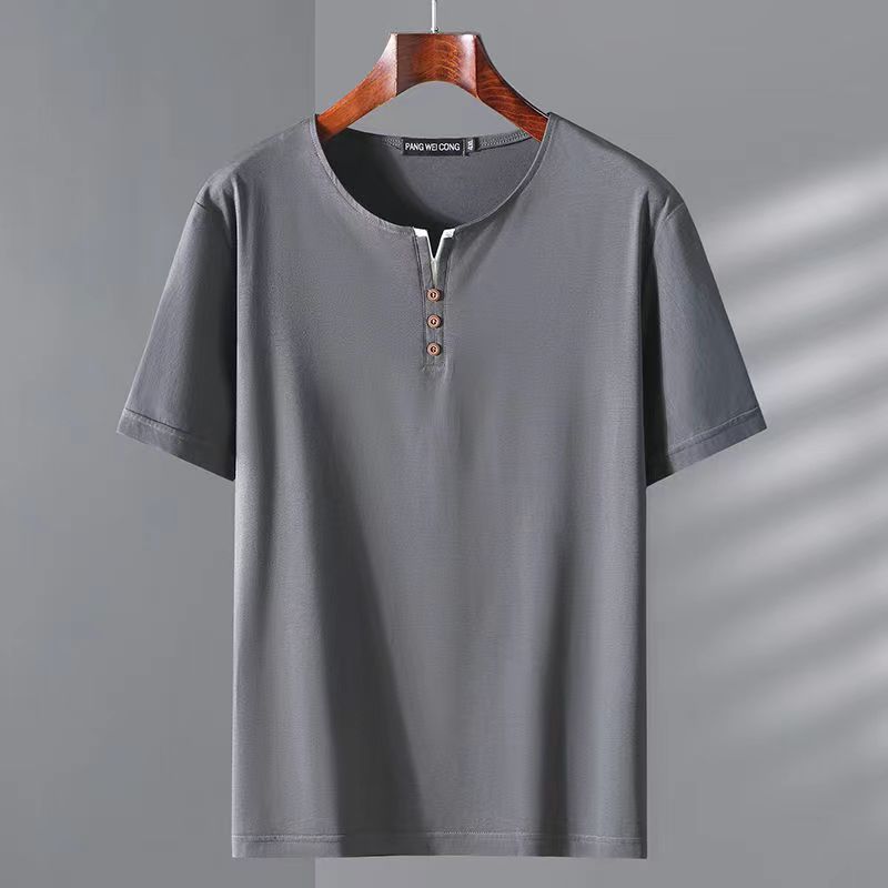 台灣發貨4XL-12XL 莫代爾T恤 大尺碼男裝 大尺碼上衣 大尺碼T恤 大尺碼休閒T恤 加肥加大莫代爾短袖t恤 男v領 | 蝦皮購物