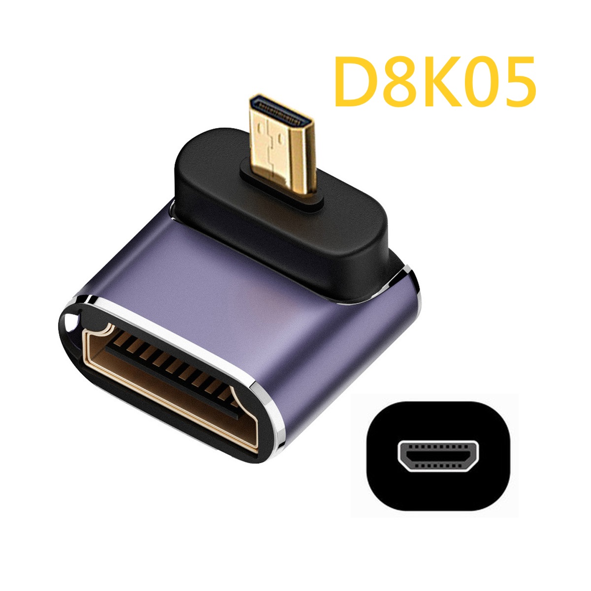 HD-023-D8K HDMI2.1 Micro HDMI公轉HDMI母 MicroHDMI轉接頭 8K60HZ | 蝦皮購物
