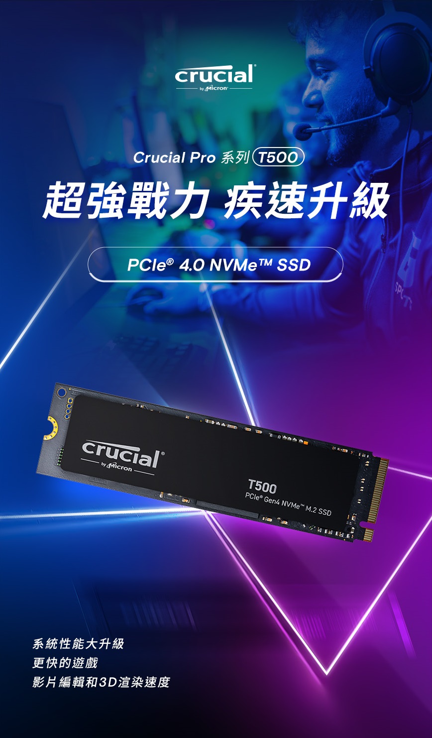 [全新公司貨] 美光 Crucial T500 PCIe Gen4 NVMe M.2 SSD | 蝦皮購物