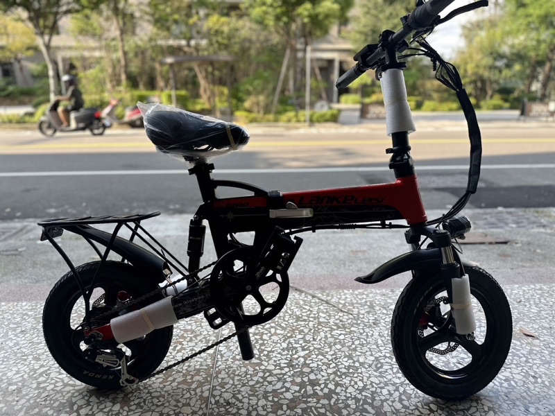 頂級日本款LANKeleisi G100折疊電動輔助腳踏車後貨架六檔變速頂級款方向燈電子喇叭輪胎14寸17公斤 | 蝦皮購物