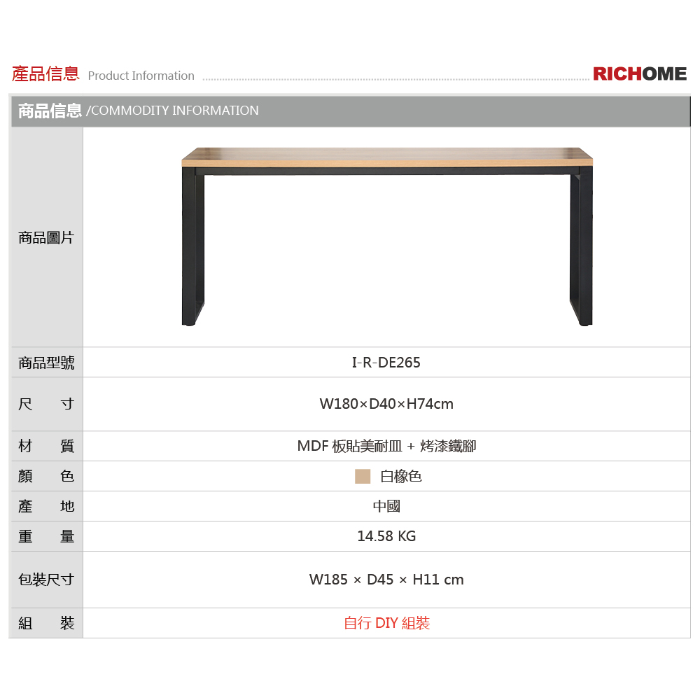 RICHOME 福利品 DE-266 DE-265 克拉克16040工作桌 辦公桌 電腦桌 主管桌 職員桌 書桌 會議桌 | 蝦皮購物