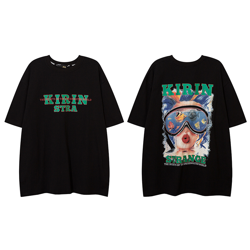 【K-2】KIRIN STRANGE 潛水 海底世界 美式潮流 尼莫 小丑魚 落肩 寬鬆 短T 復古 Y2K【HK13】 | 蝦皮購物