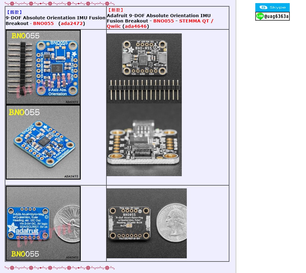ada2472，BNO055藍版，美國原廠9-DOF Absolute Orientation IMU Fusion模組 | 蝦皮購物