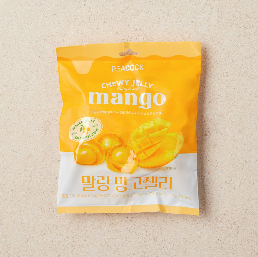 [預購] Peacock 水果夾心軟糖 36g*6入 荔枝/芒果/葡萄/水蜜桃 水果軟糖 夾心軟糖 韓國軟糖🇰🇷韓國代購 | 蝦皮購物