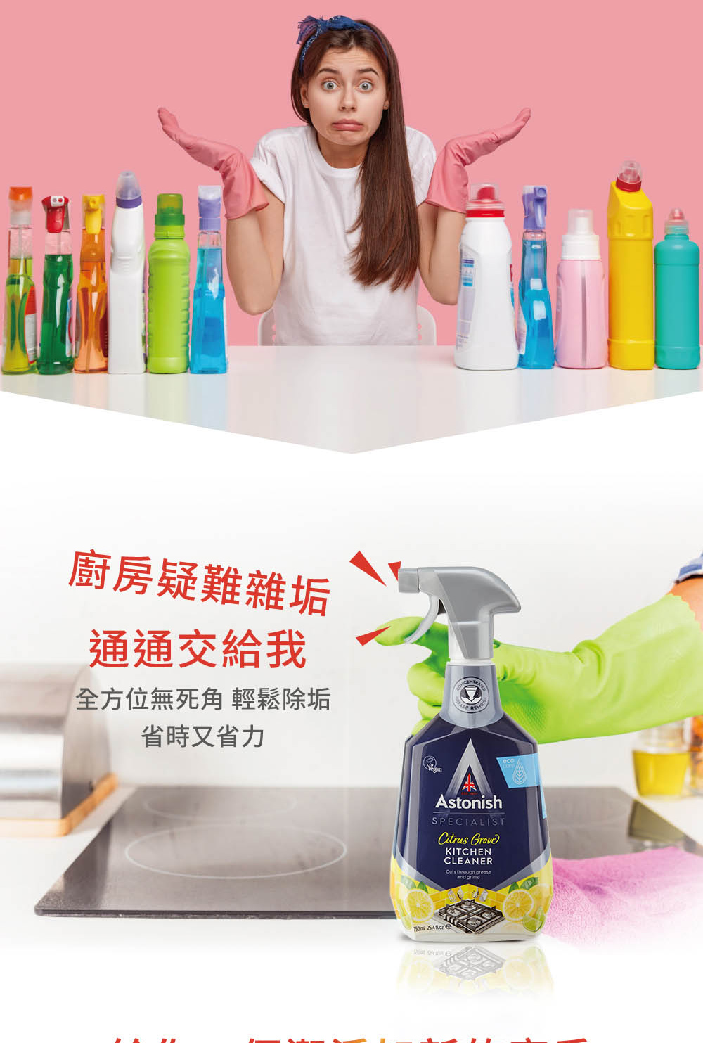 【Astonish】英國潔速效廚房去汙清潔劑3入組(750mlx3)新舊包裝隨機出貨 | 蝦皮購物
