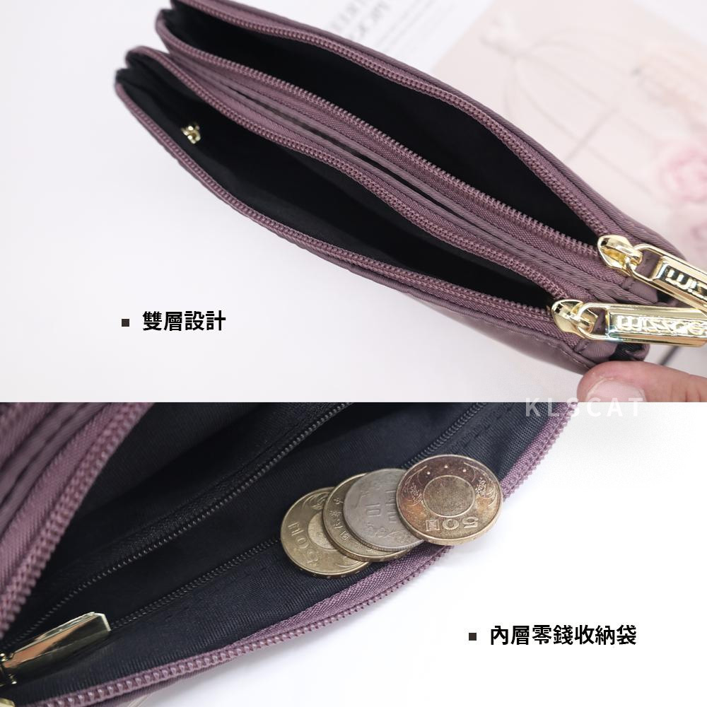 ( 現貨 ) mizzue 三層厚磅防水尼龍多功能小包 手拿包 多層包 護照包 長夾包 手提包 斜背包 PL824 | 蝦皮購物