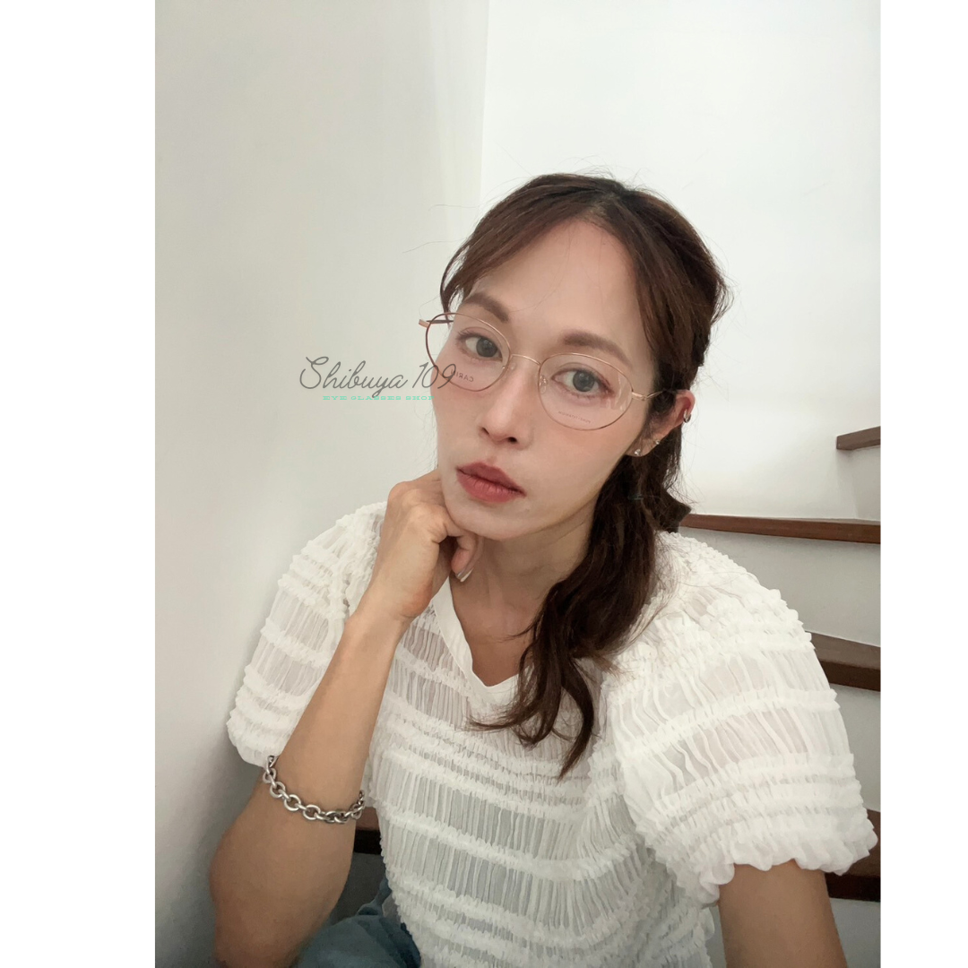 EDELL C3 玫瑰金 #NewJeans Hanni 同款 鈦金屬鏡框 超有氣質 | 蝦皮購物