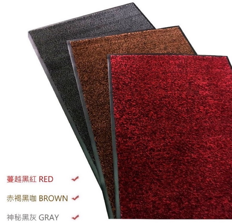 大興塑膠行 EZMAT TR-1650型 雙彩吸水門墊 薄型吸水門墊 商務型門墊 止滑商用門墊 90*150 3*5尺 | 蝦皮購物