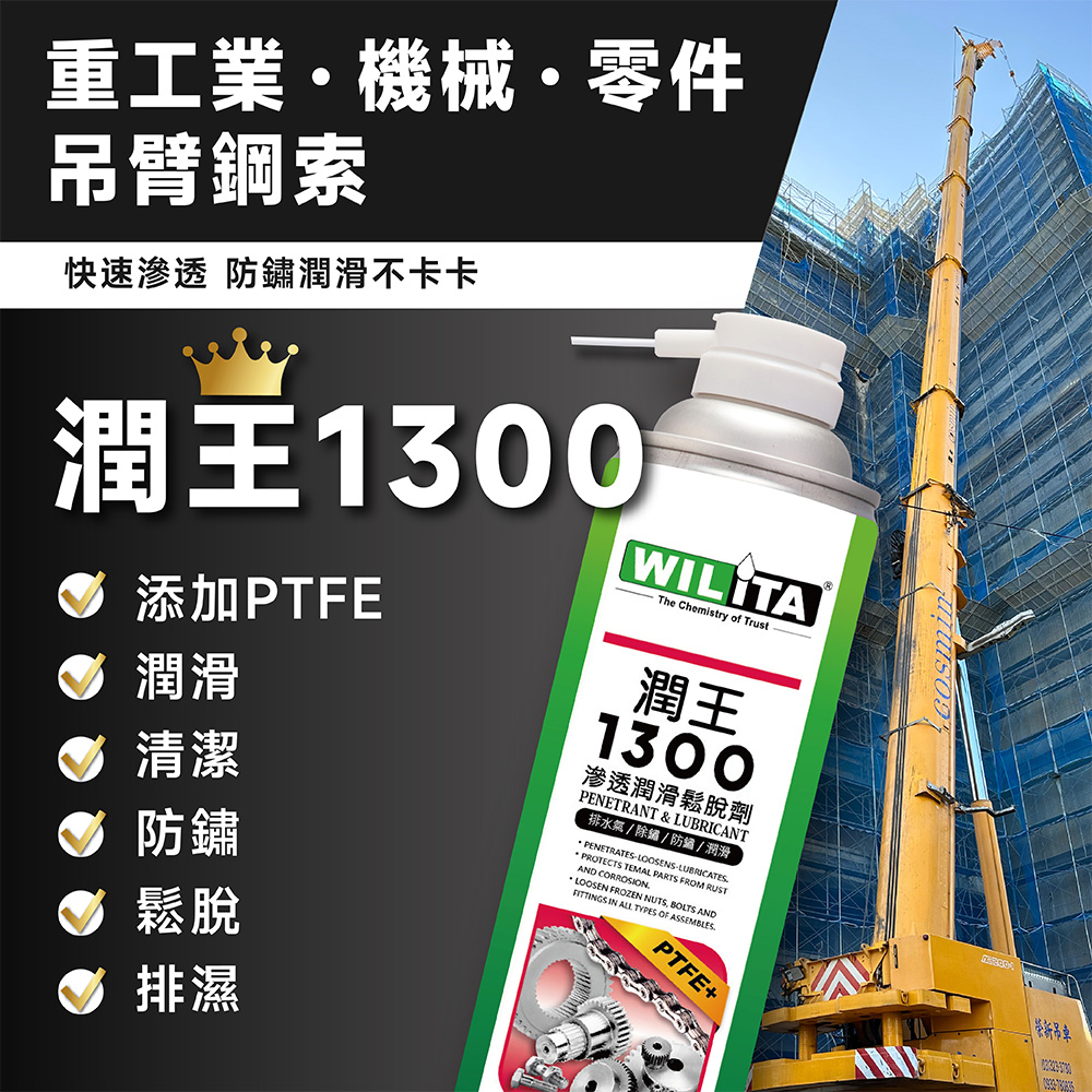 【WILITA 威力特】8合1全能潤王1300滲透潤滑鬆脫劑300ml 滲透潤滑/除鏽防鏽/排水除濕/清潔油污 | 蝦皮購物
