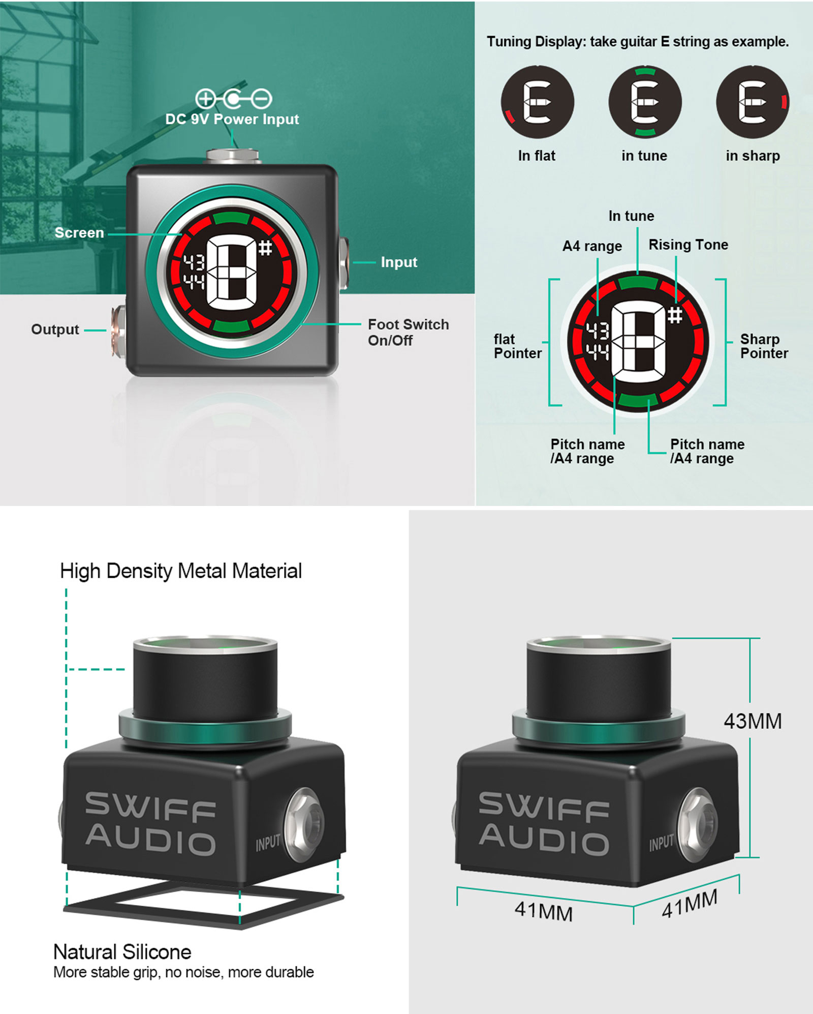 【存在音樂】現貨 Swiff Audio 迷你地板調音器 C20 Mini Pedal Tuner 單顆效果器 | 蝦皮購物