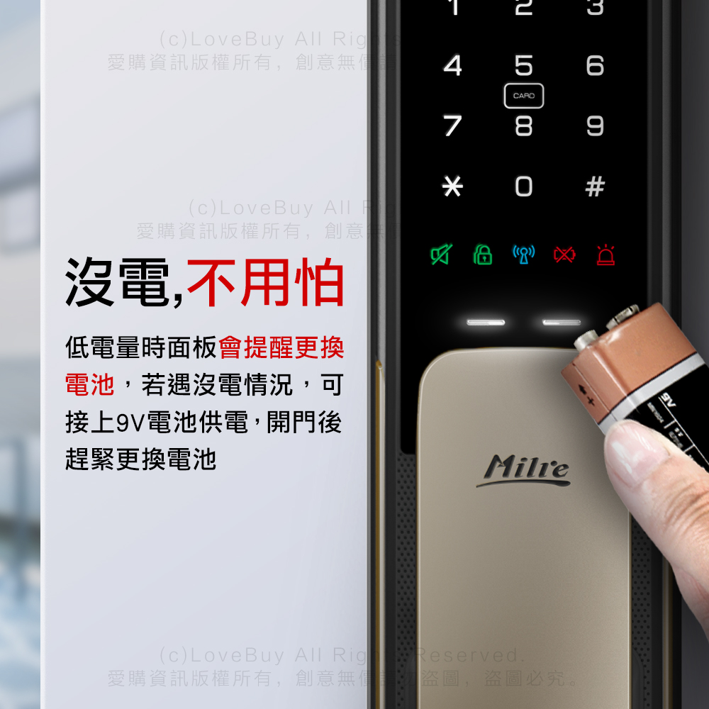Milre美樂 四合一密碼/卡片/鑰匙/指紋智能電子門鎖MI-7150+(附基本安裝) | 蝦皮購物