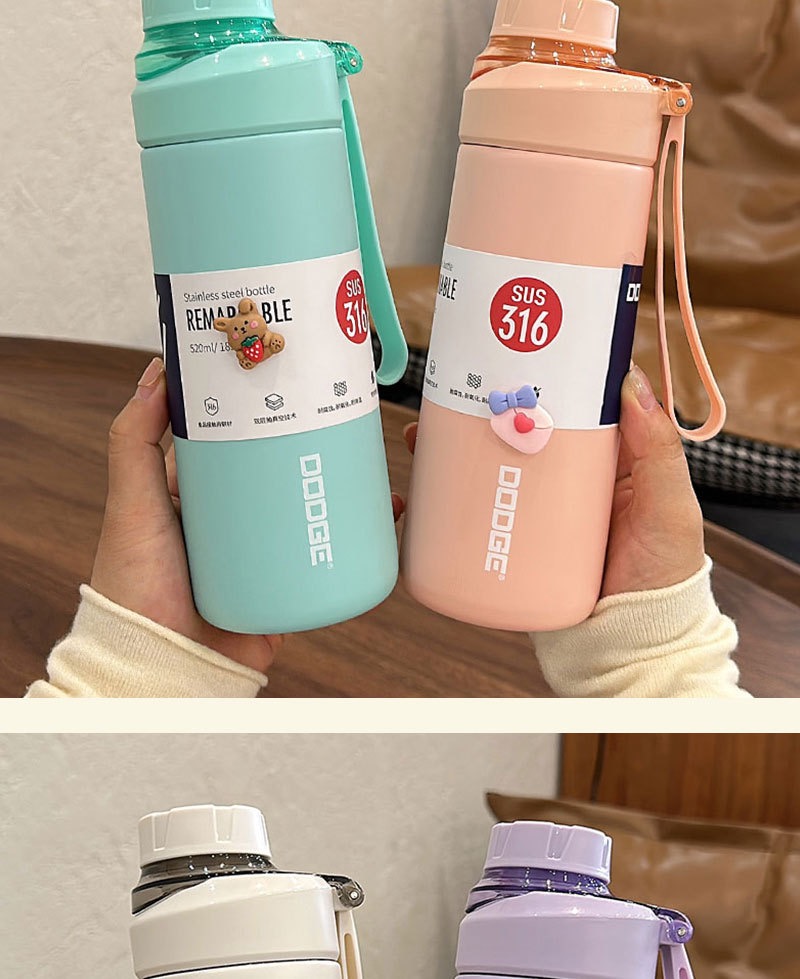 台灣現貨 520ml希樂道奇316不鏽鋼戶外運動水壺 便攜保温杯 車載杯咖啡壺 手提式運動壺隨手杯 旋轉杯蓋式直身保溫杯 | 蝦皮購物