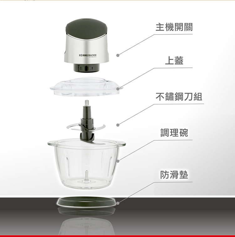 【德國ROMMELSBACHER諾曼百赫】多功能食物處理機 MZ400 電動調理 絞肉機 寶寶輔食 料理機 | 蝦皮購物